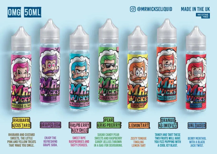 MR WICKS Premium E Liquid 70/30 VG/PG – UK Vape Kings
