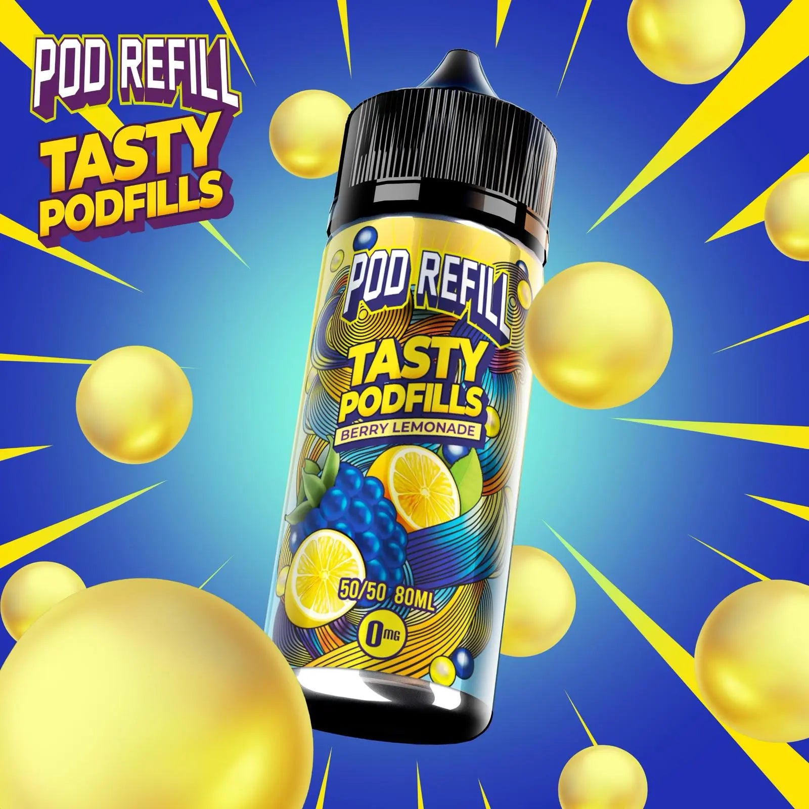 Buy Pod Refill by Tasty Podfill 100ml 50/50 VG/PG E-Liquid Shortfill ...